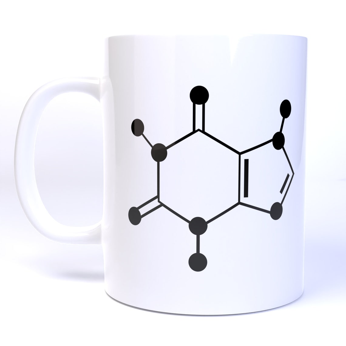 Caffeine Molecule Skeletal Diagram 11 Ounce Ceramic Coffee - Etsy