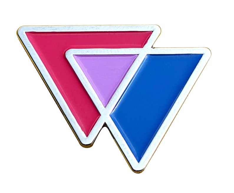 Bisexual Flag Triangle Blue Pink and Lavender Biangles Bi - Etsy