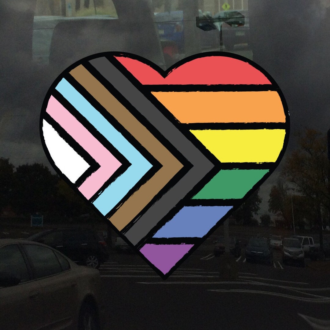 Pastel Crayon Heart Progress Pride Flag LGBTQ POC Transgender Flag ...