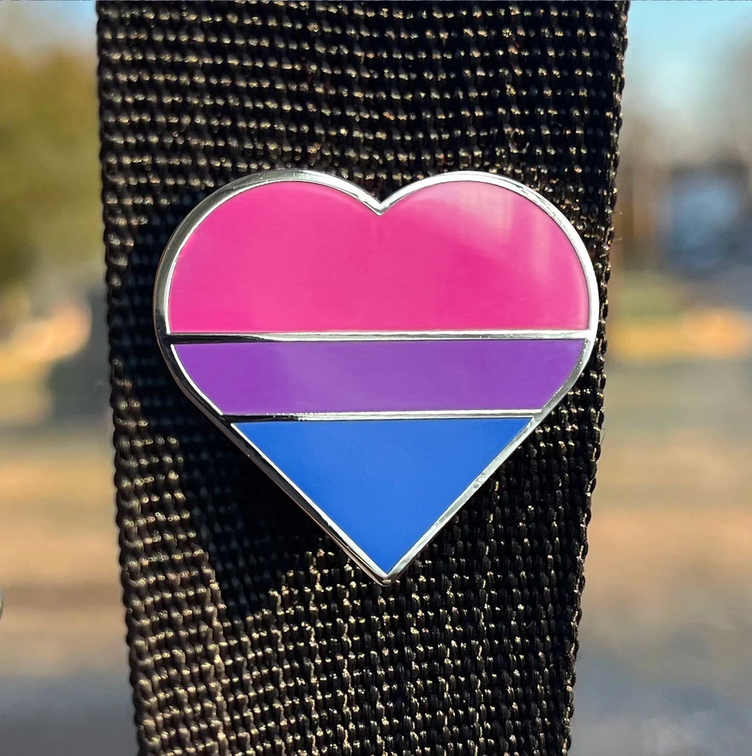 Bisexual Flag Heart Pink Purple and Blue LGBTQ Support Pride - Etsy