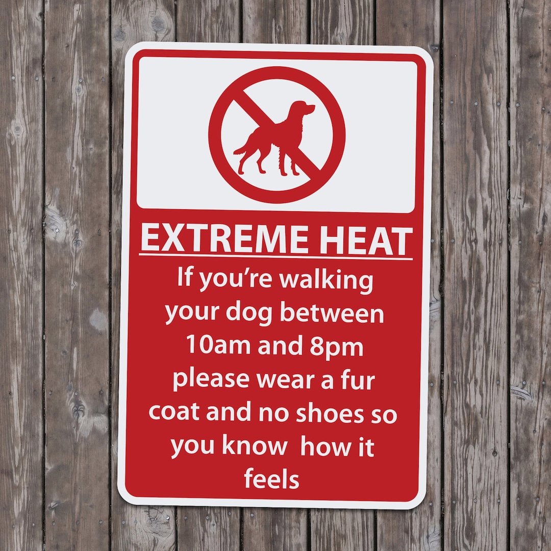 Extreme Heat - If You're Walking Your Dog Between 10am and 8pm Please ...