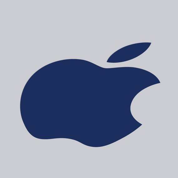 Logotipo De Manzana Azul Oscuro