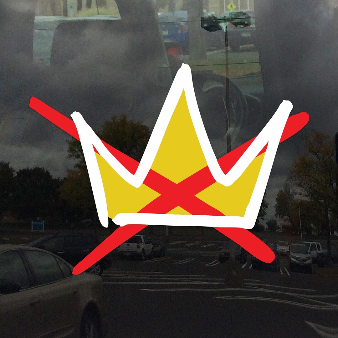 No Kings Protest Symbol Decal – Vinyl Sticker for Cars, Laptops ...