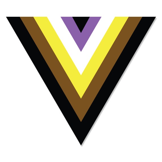 Nonbinary POC Pride Flag Triangle Progress LGBTQ Vibrant | Etsy