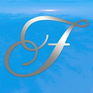Script Letter F Initial Sticker – Elegant Cursive Monogram Vinyl Decal ...
