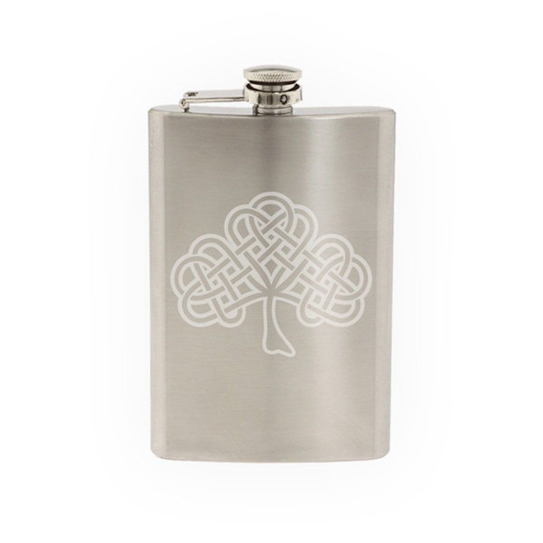 Ireland Tradition Irish Clover Shamrock Shaped Celtic Knot- Etched 8 Oz ...
