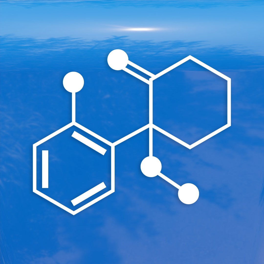 Ketamine Chemical Compound Skeletal Formula Vinyl Decal for - Etsy