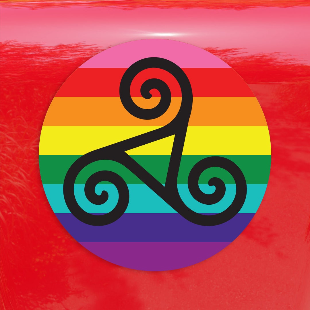 Hollow Triskele Classic Pride Flag Circle LGBTQ Flag Vibrant - Etsy