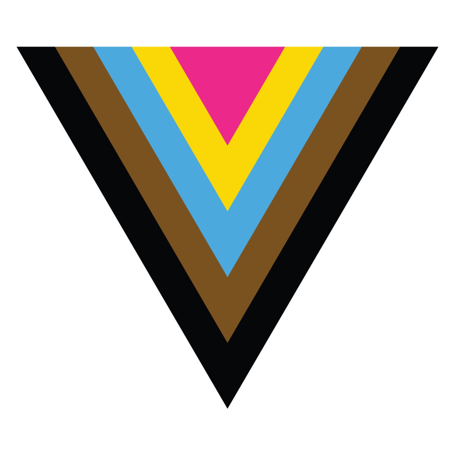 Pansexual Poc Pride Flag Triangle Progress Lgbtq Vibrant Etsy