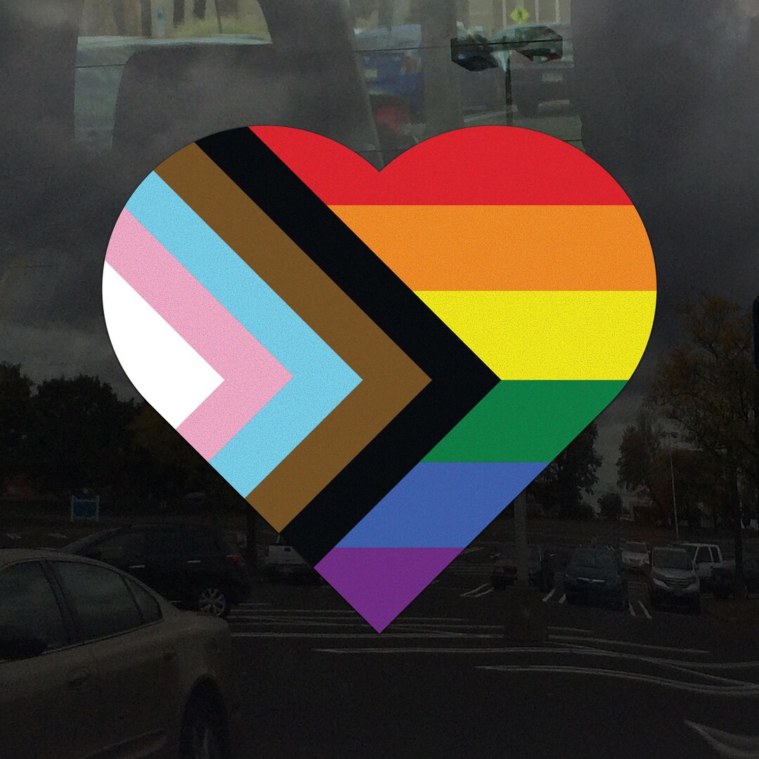 Heart Progress Pride Flag LGBTQ POC Transgender Flag - Vibrant Color ...