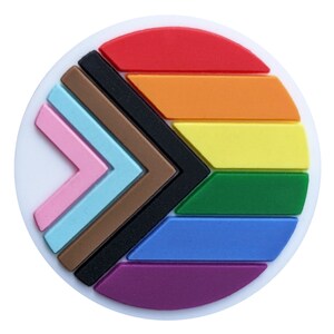 Progress Pride Flag LGBTQ POC Transgender Flag - Shoe Charm Clogs ...