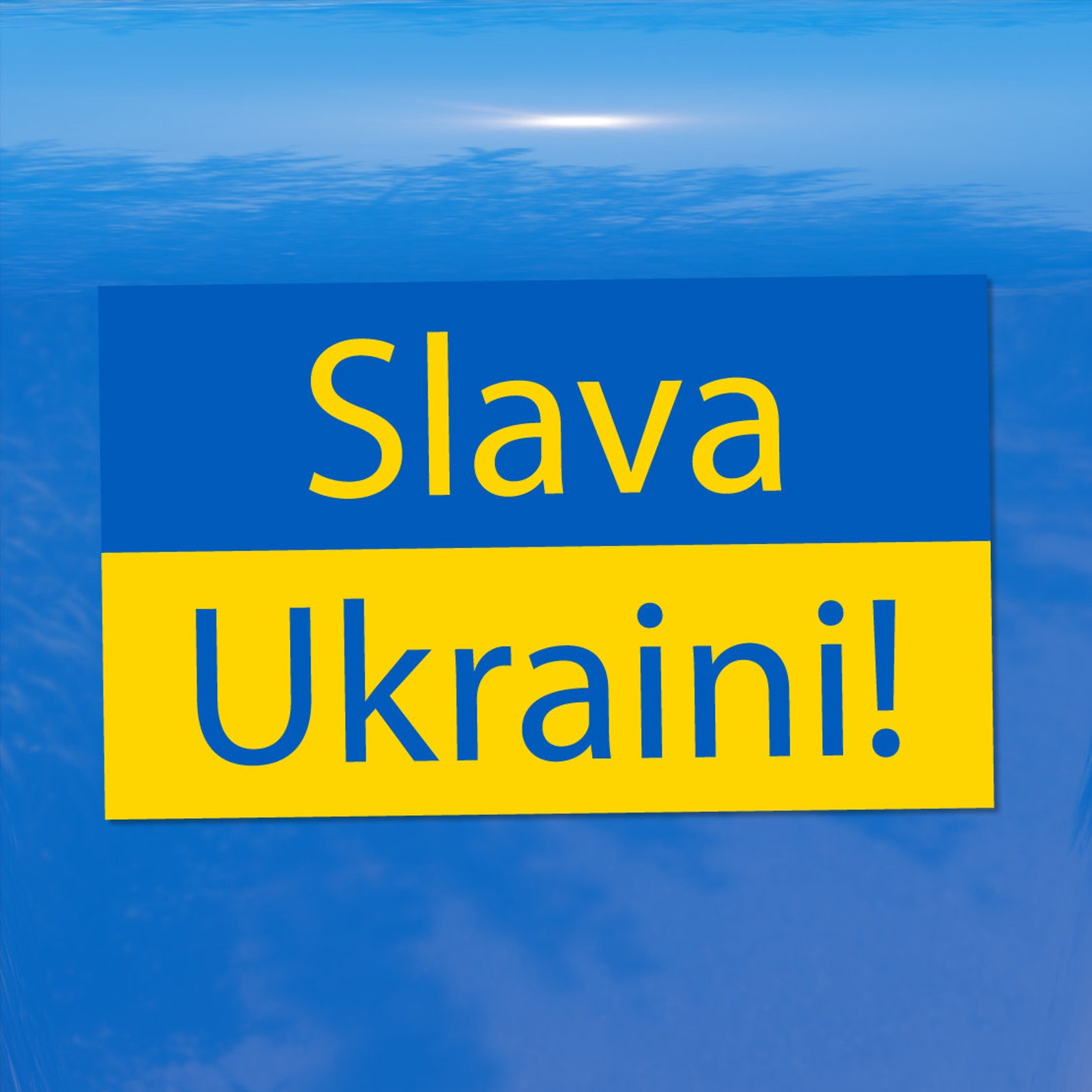Slava Ukraini! Ukraine Ukrainian Flag - Vibrant Color Vinyl Decal ...