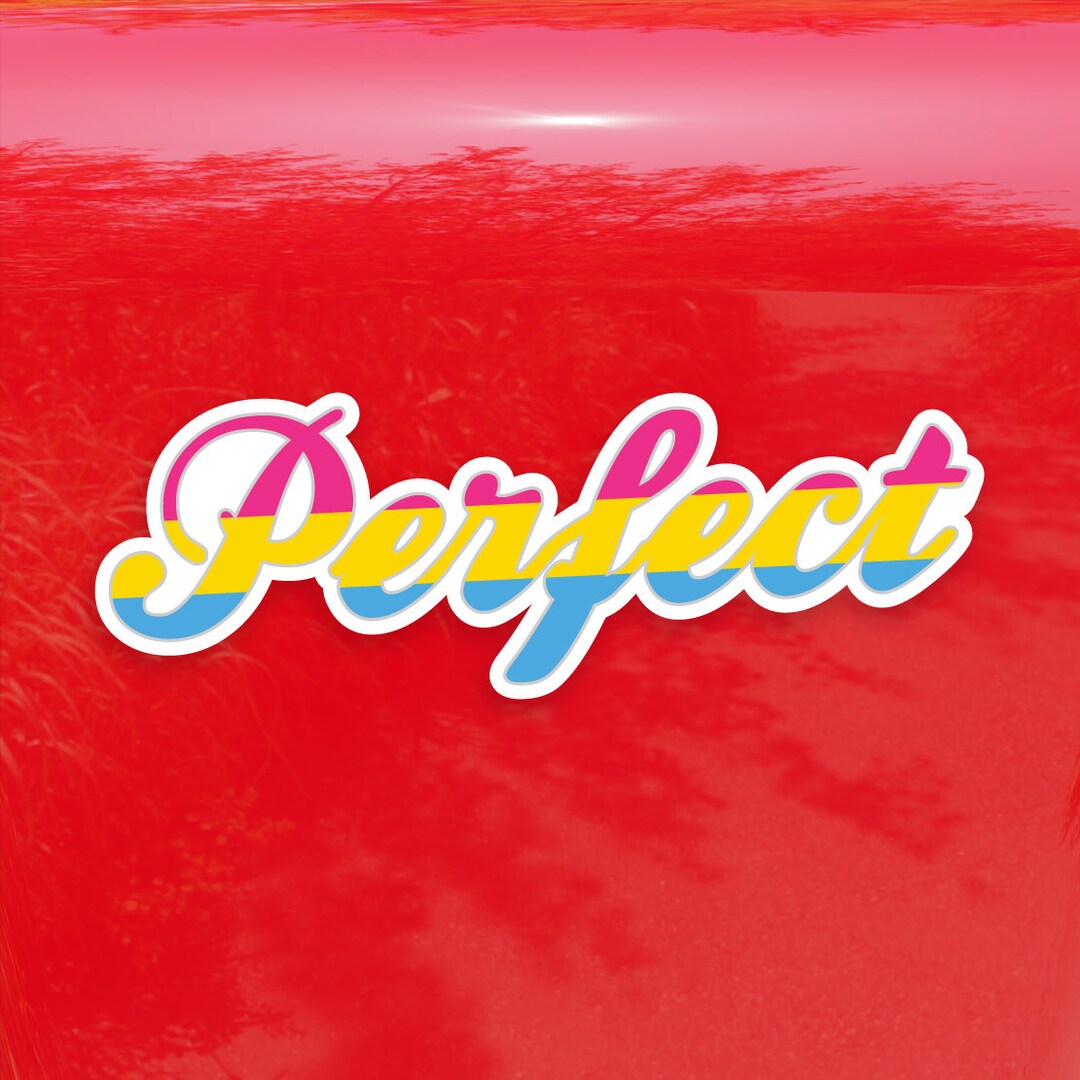 Caligrafía perfecta Pansexual Pride Flag Pegatina de vinilo de color ...