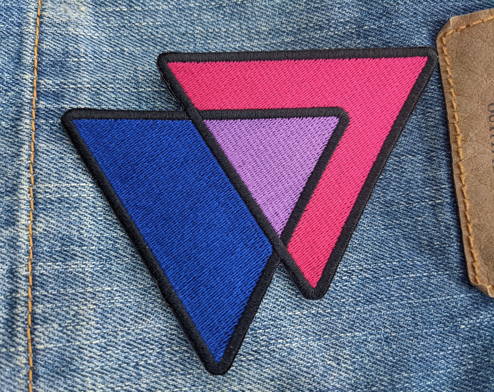 Bisexual Triangles Biangles Pink Lavender Blue 4 Inch | Etsy