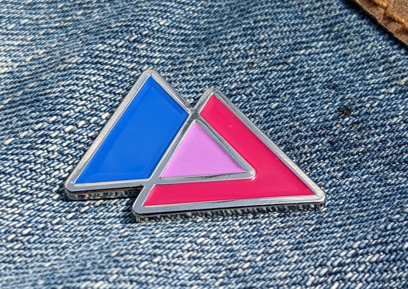Bisexual Flag Triangle Blue Pink and Lavender Biangles Bi - Etsy