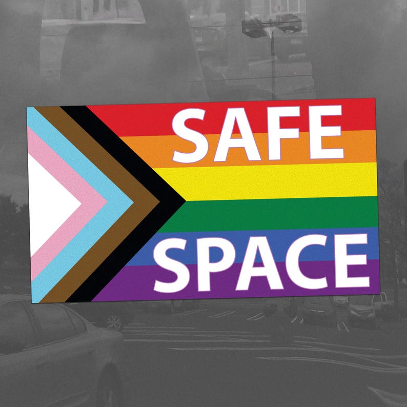 Bold Safe Space Progress Pride Flag LGBTQ POC Transgender Flag ...