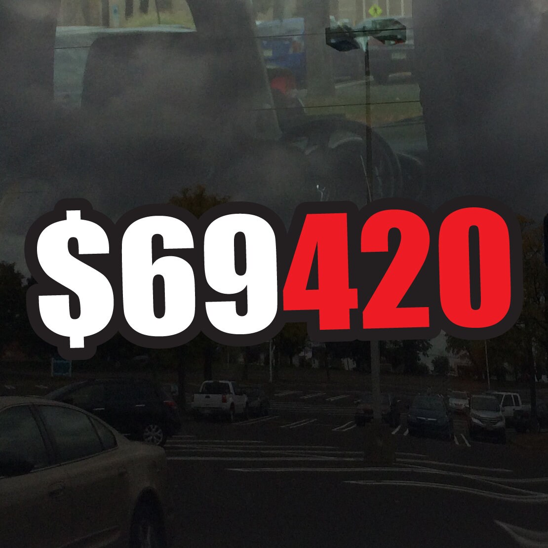 69420 Dollarsign 69 420 Rojo y Blanco Color Vibrante Vinilo | Etsy