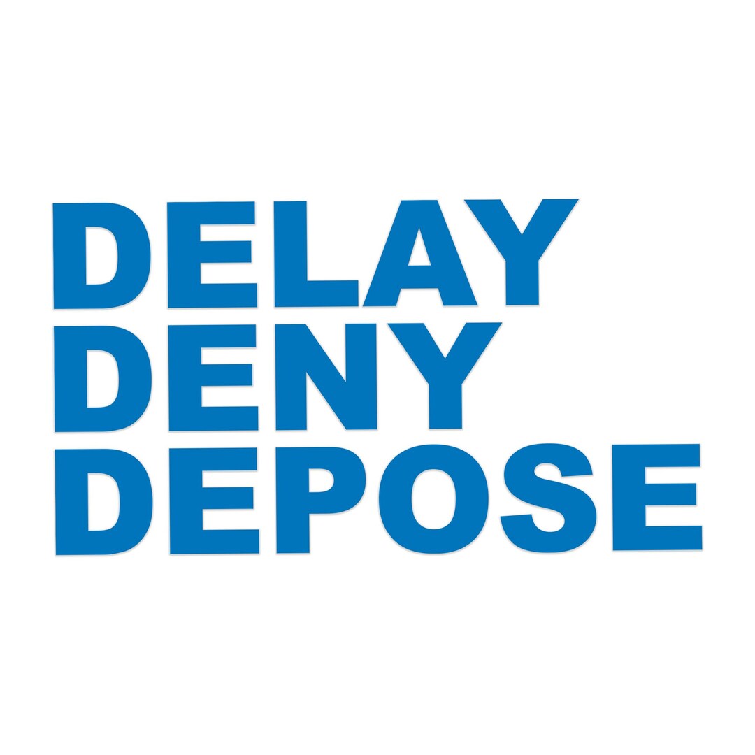 Delay Deny Depose Protest Decal Bold Text Vinyl Sticker for Cars ...