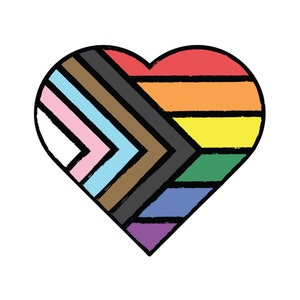 Pastel Crayon Heart Progress Pride Flag LGBTQ POC Transgender Flag ...