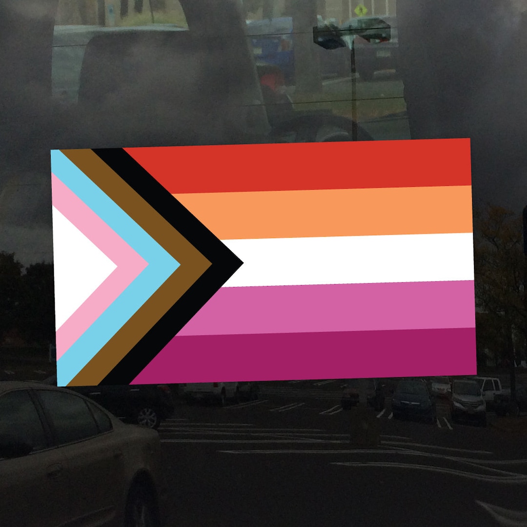 Lesbian Progress Pride Flag LGBTQ POC Transgender Flag - Vibrant Color ...