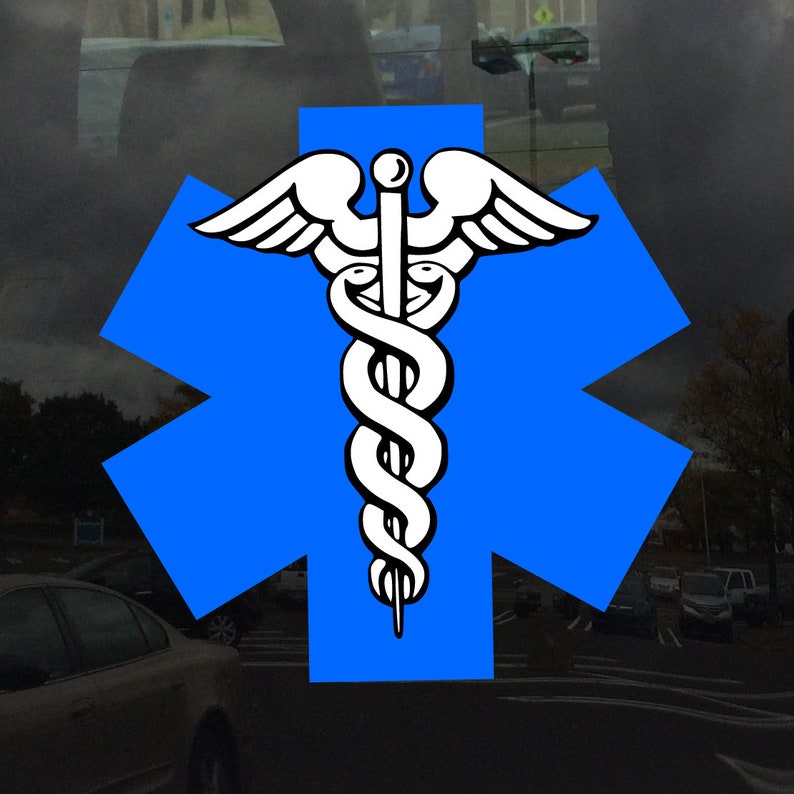 Caduceus Star of Life Symbol EMS EMT Medic Vibrant Color - Etsy