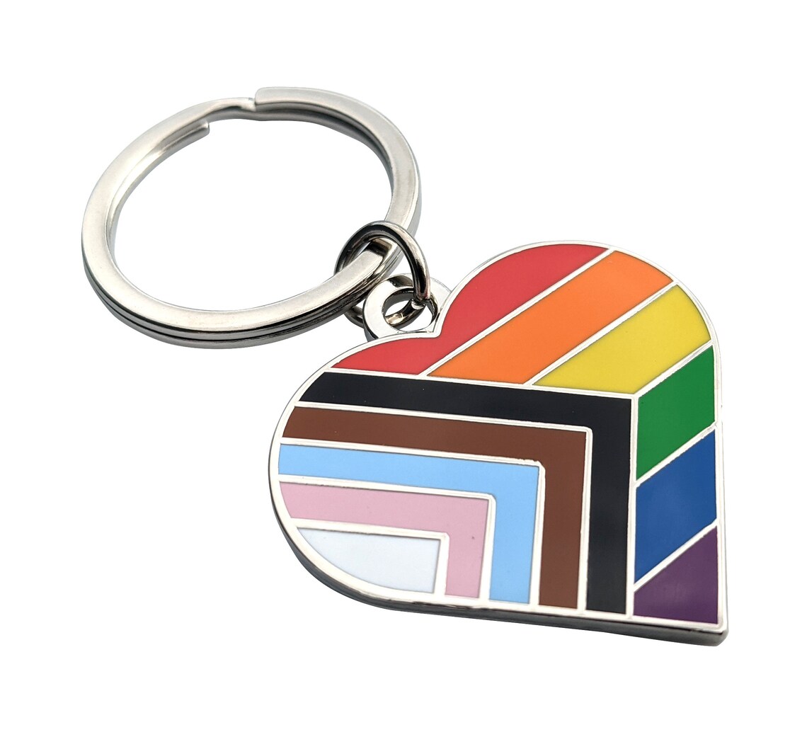 Heart Progress Pride Flag LGBTQ POC Transgender Flag Enamel - Etsy Heart Progress Pride Flag LGBTQ POC Transgender Flag Enamel - Etsy