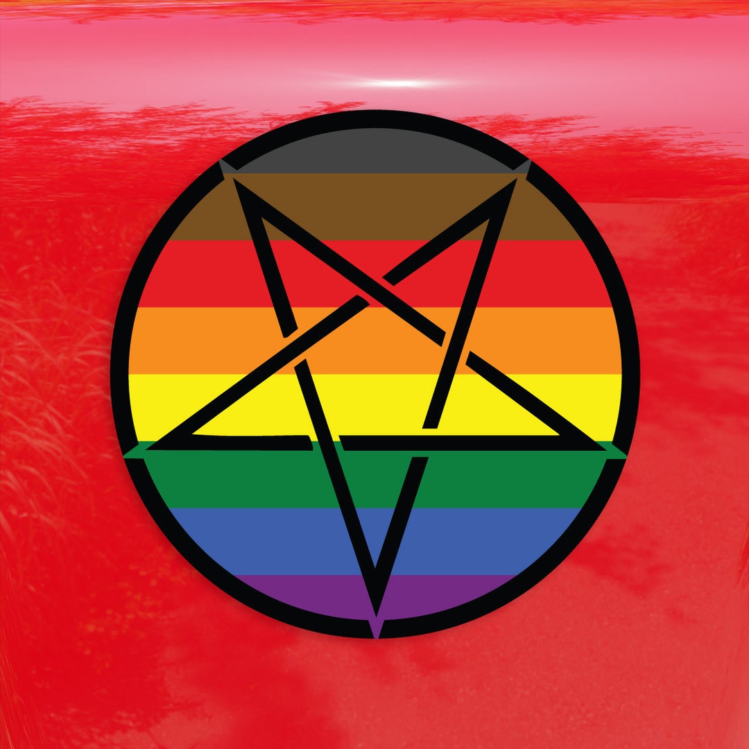 Inverted Pentagram Philadelphia Inclusive Rainbow Pride Flag LGBTQ Flag ...