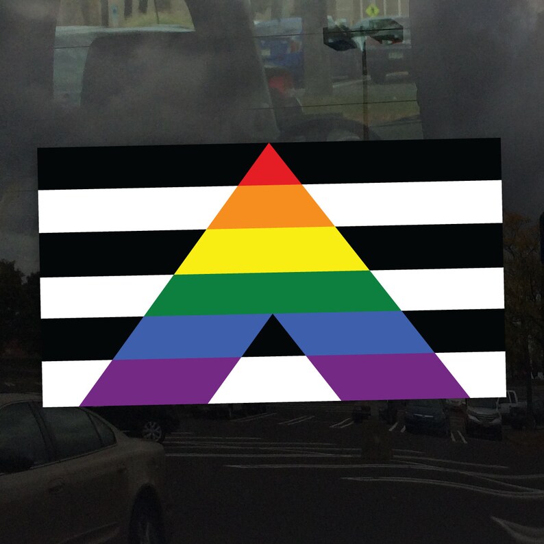 Ally Flag LGBTQ Support Pride Flag Vibrant Color Vinyl Decal - Etsy