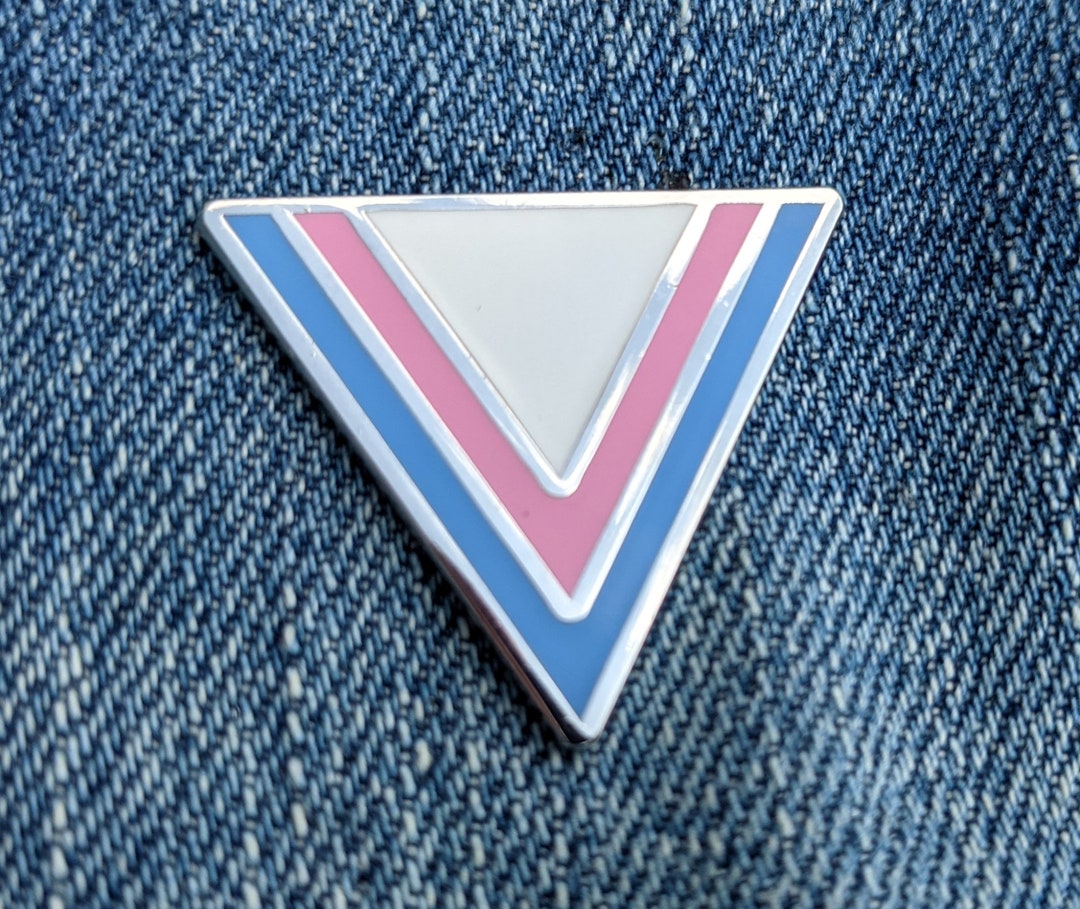 Transgender Pride Flag Triangle LGBTQ Trans Flag - Enamel Pin - Etsy