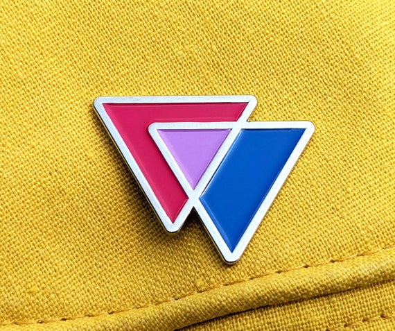Bisexual Flag Triangle Blue Pink and Lavender Biangles Bi - Etsy
