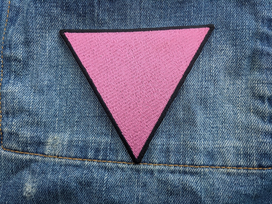 Pink Triangle - Gay and Lesbian LGBT Support Pride Symbol - 4 Inch Iron ...