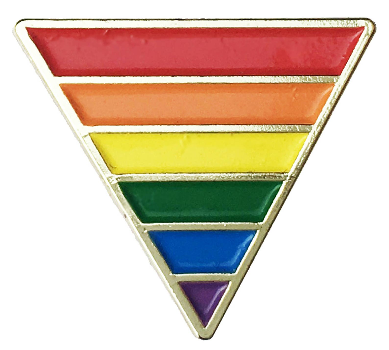 Rainbow Pride Flag Triangle Gold Plated Enamel Lapel or - Etsy