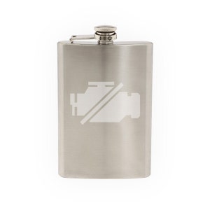 Car Garage Art 1 Check Engine Maintenance Dashboard Etched 8 Oz ...