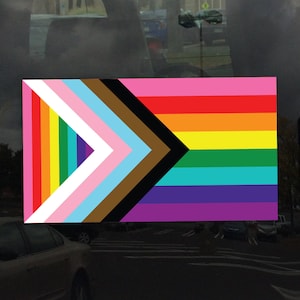 Classic Progress Pride Flag LGBTQIA+ POC Transgender Flag - Vibrant ...