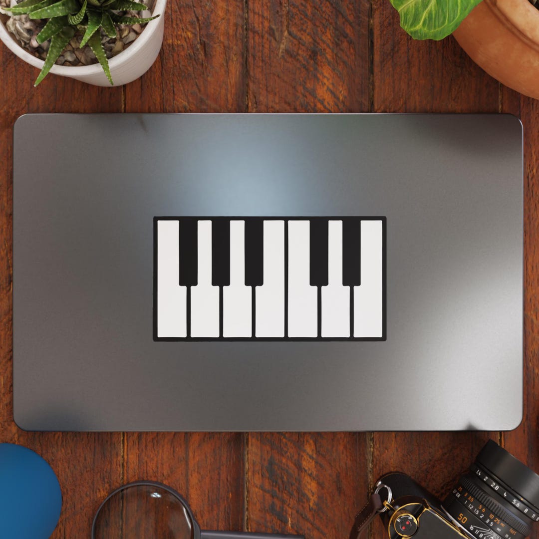 Piano Keys Sticker - Vibrant Color Vinyl Stickers for Laptops, Water ...
