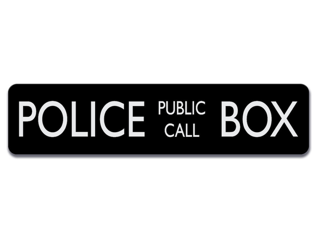 Police Telephone Box Sign - 4 Inch by 17 Inch Aluminum Police Public ...