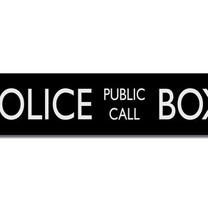 Police Telephone Box Sign - 4 Inch by 17 Inch Aluminum Police Public ...