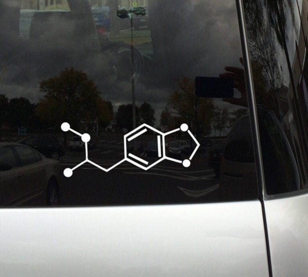 MDMA Molly Ecstasy Chemical Compound Skeletal Formula Vinyl Car Decal ...