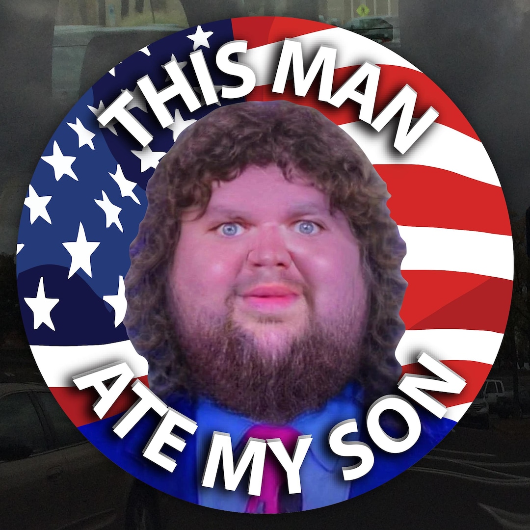 JD Vance This Man Ate My Son Window Cling - Vibrant Static Cling Indoor ...