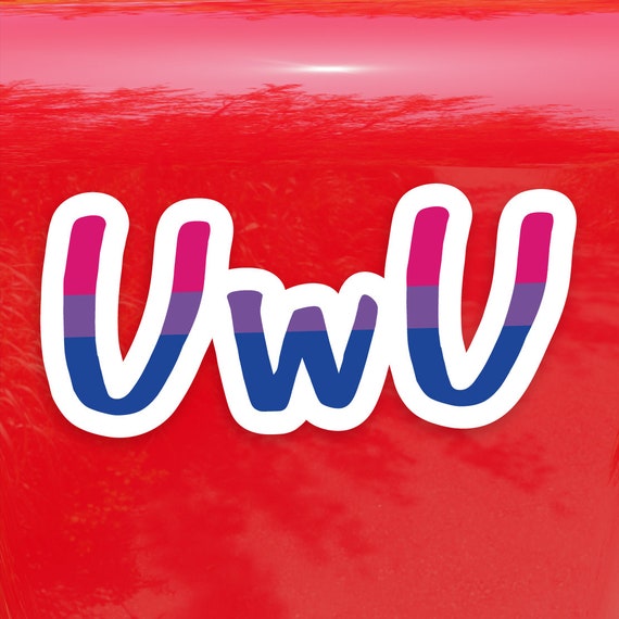 Uwu Bisexual Pride Flag Vibrant Color Vinyl Decal Sticker - Etsy Australia