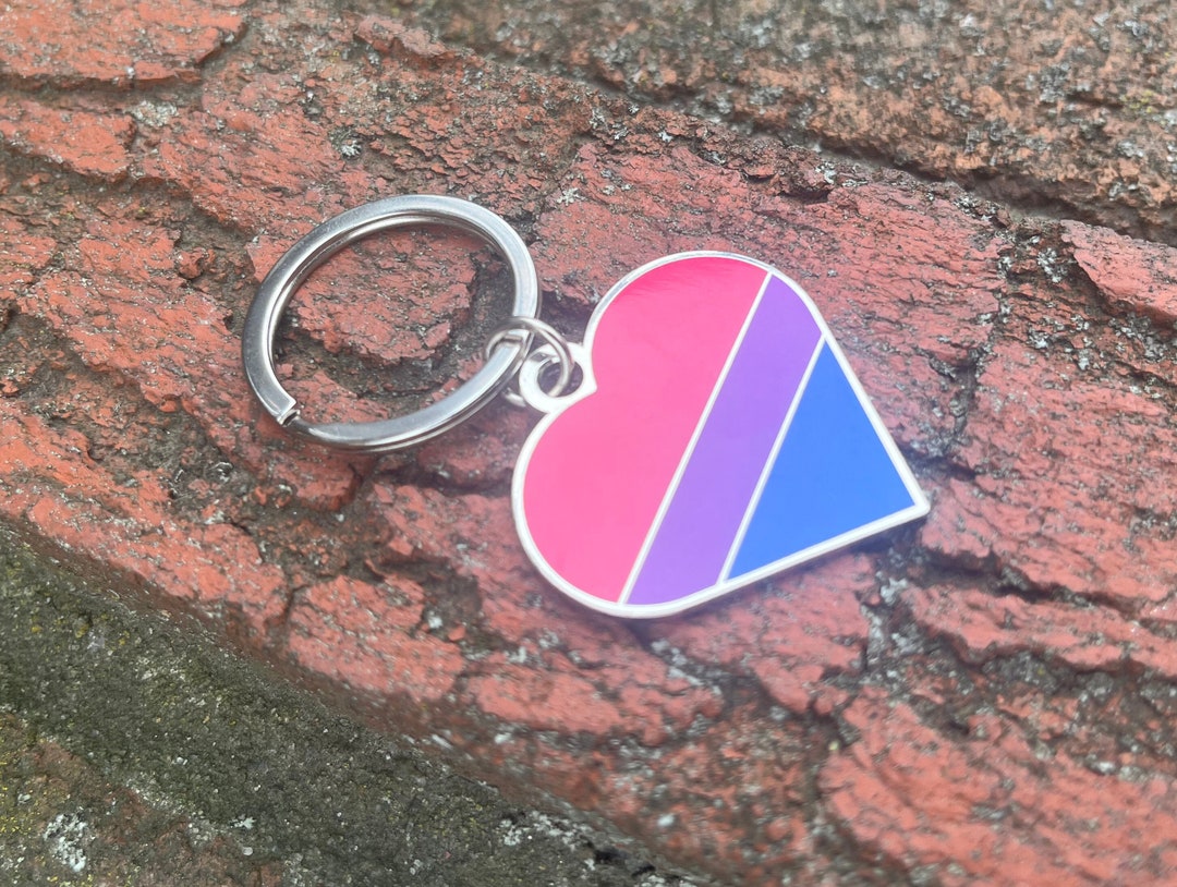 Bisexual Flag Heart Pink Purple and Blue LGBTQ Support Pride Symbol - 1 ...