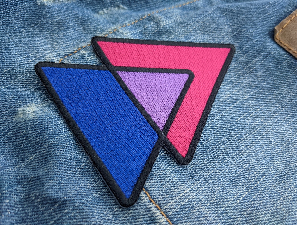 Bisexual Triangles Biangles Pink Lavender Blue 4 Inch | Etsy