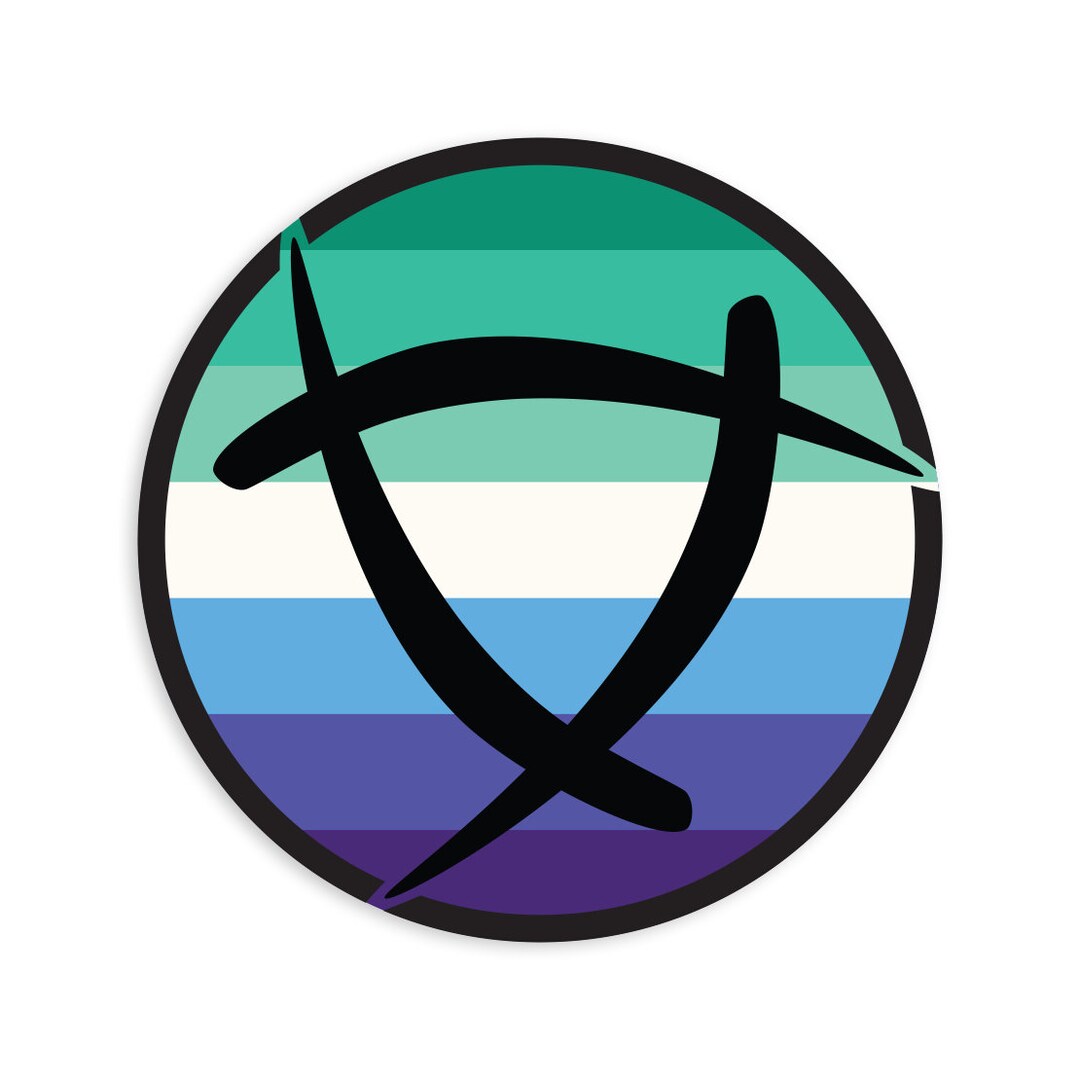 Ley Line Trans Inclusive Gay Mens Pride Flag Circle LGBTQ Flag ...