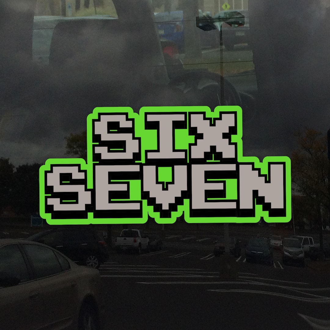 Six Seven Gaming Meme Cling - Vibrant Static Cling Window Cling Indoor ...