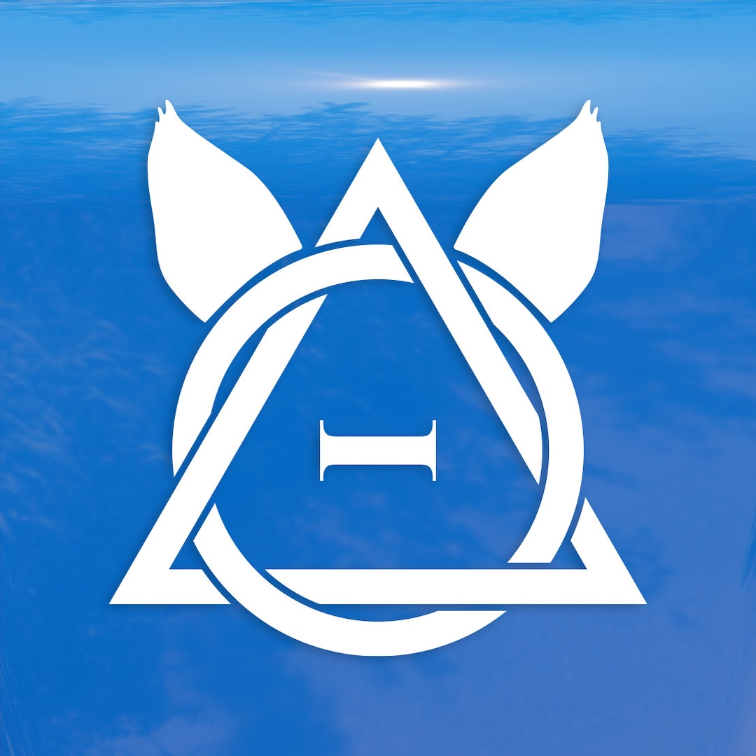 Therian Symbol Decal With Wolf Ears – Animal Spirit Vinyl Sticker for ...
