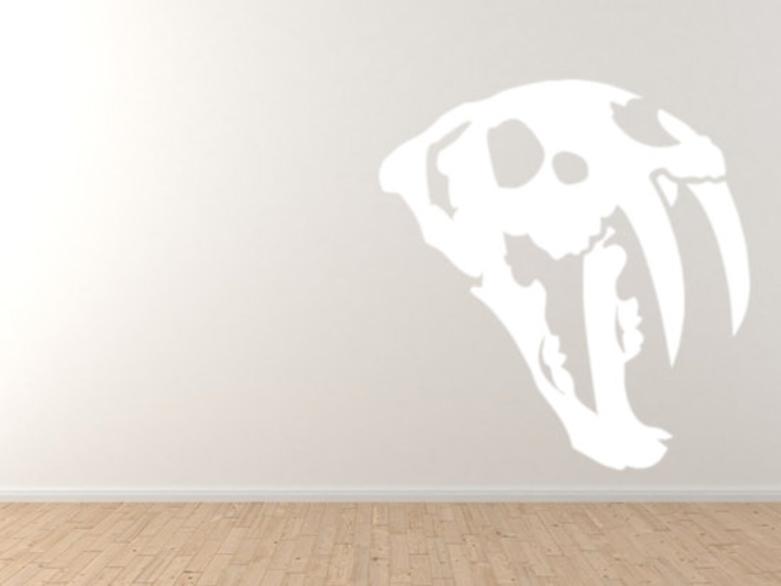 Sabertooth Tiger Skull - Wall Vinyl Decorative Decal - Etsy UK