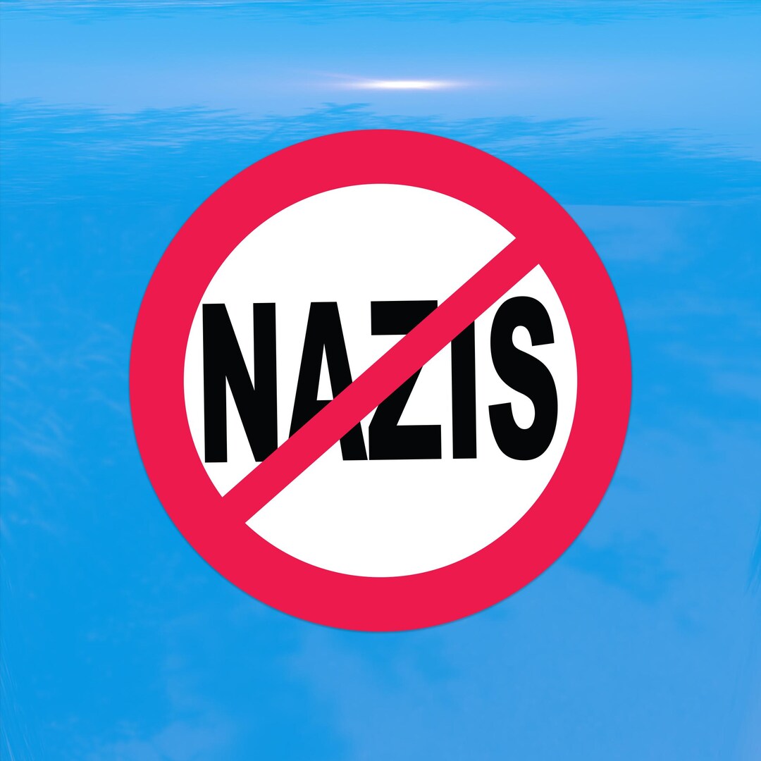 Anti Nazi Symbol - No Nazis Allowed - Protest Decal - Vinyl Sticker for ...