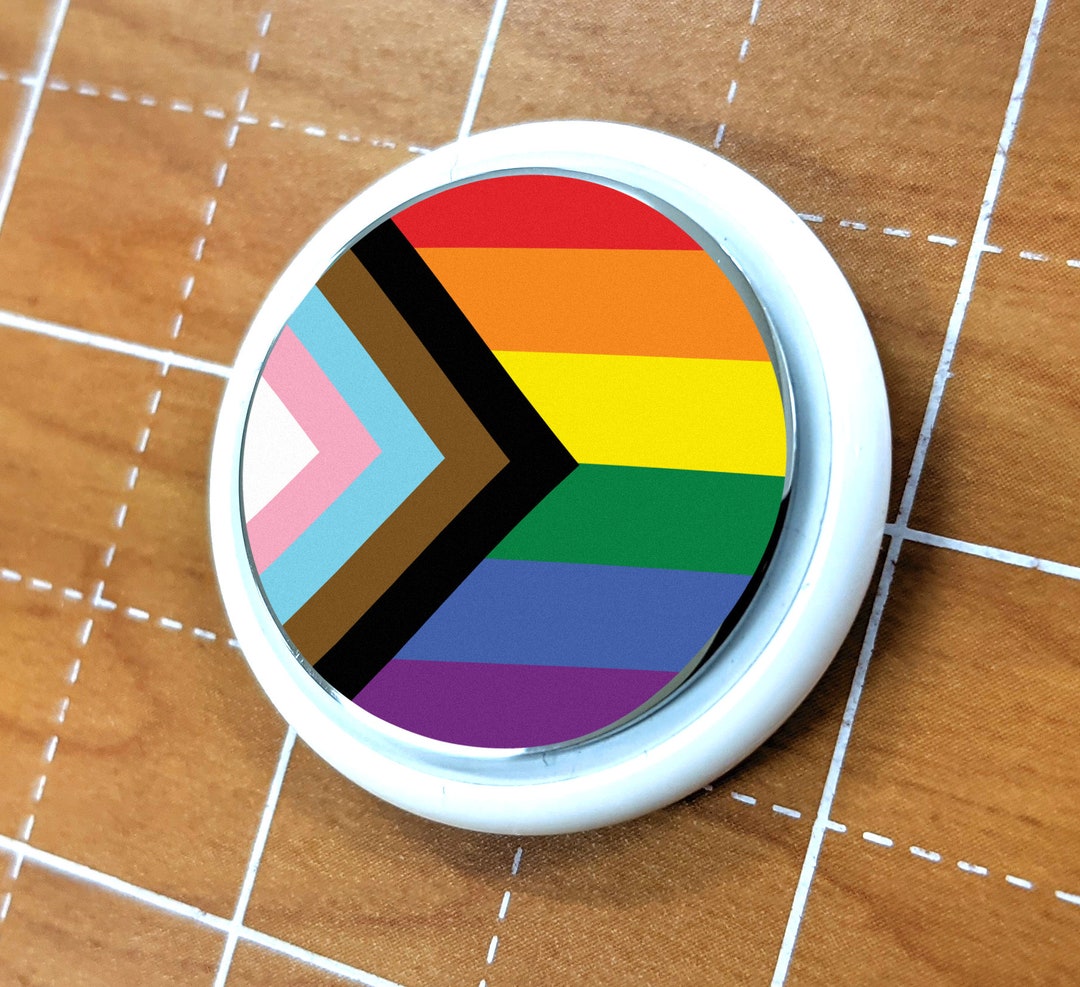 Skin for AirTag Progress Pride Flag LGBTQ POC Transgender Flag ...