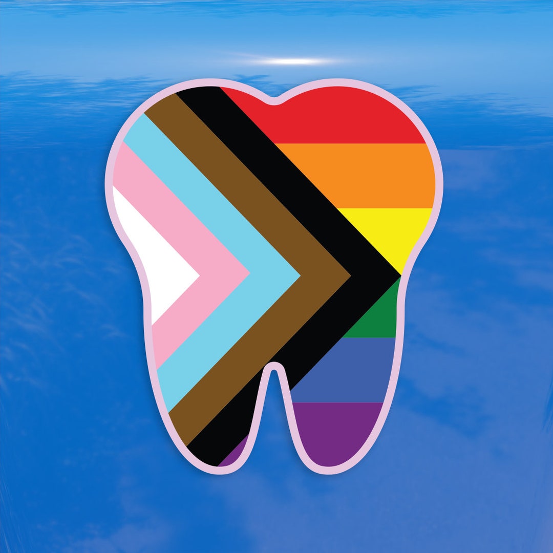 Tooth Shaped Progress Pride Flag LGBTQ POC Transgender Flag - Vibrant ...
