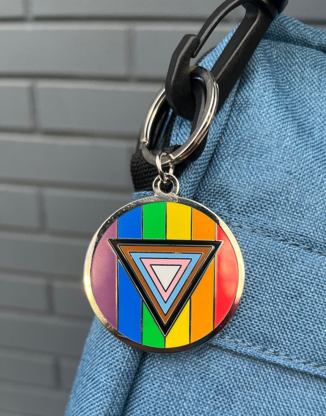 Safe Space Progress Pride Flag LGBTQ POC Transgender Flag - 1.75 Inch ...